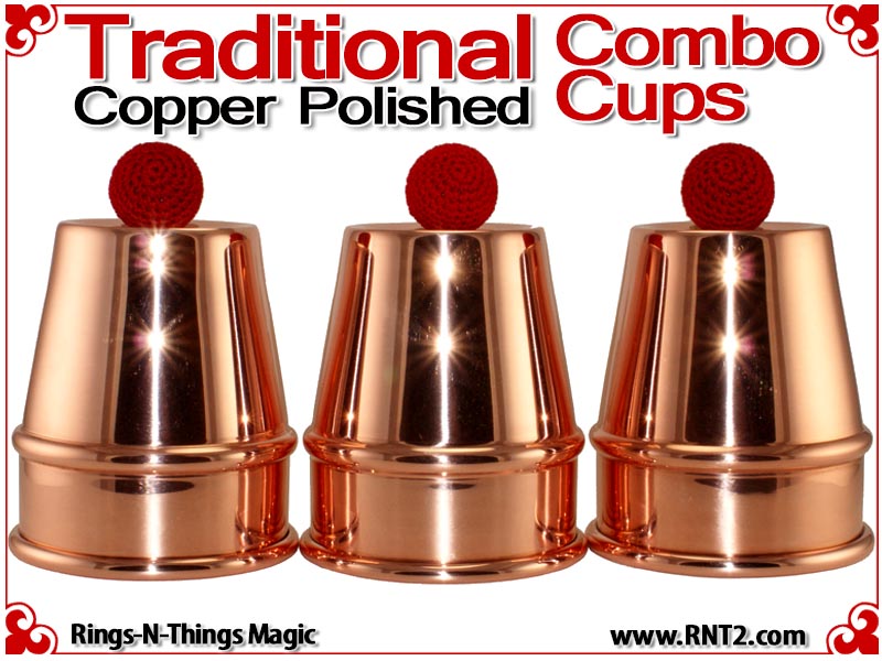 Traditional Tapered Combo Cups | Copper | Polished Finish