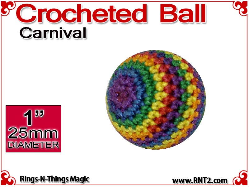Carnival Crochet Ball | 1 Inch (25mm)