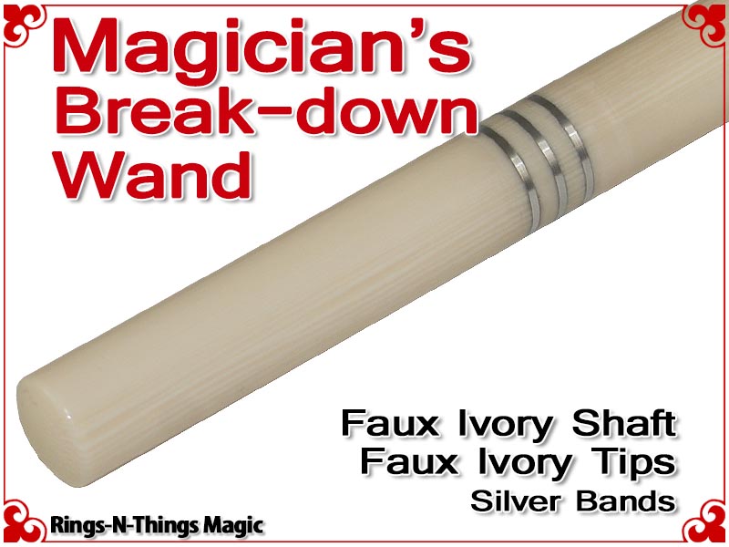 Magicians Break-Down Wand | Ivory & Ivory Tips