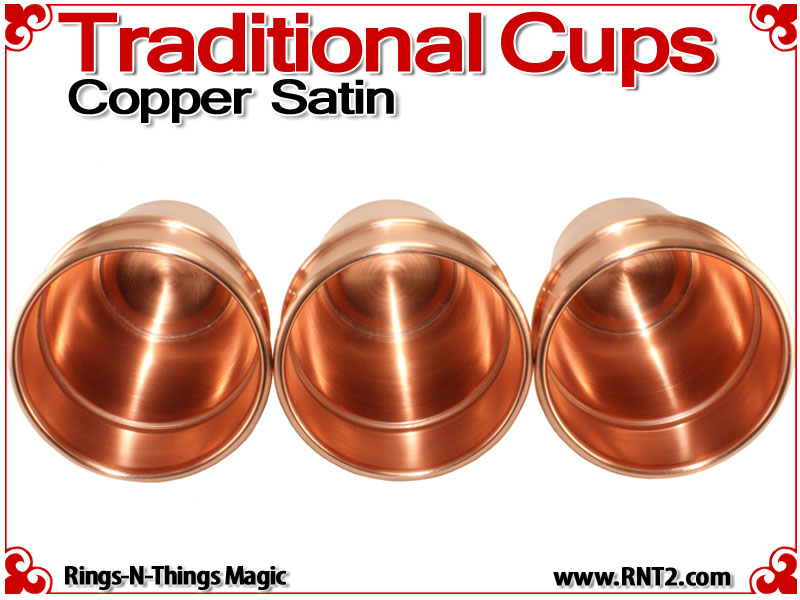 Traditional Tapered Cups | Copper | Satin Finish - Rings-N-Things Magic