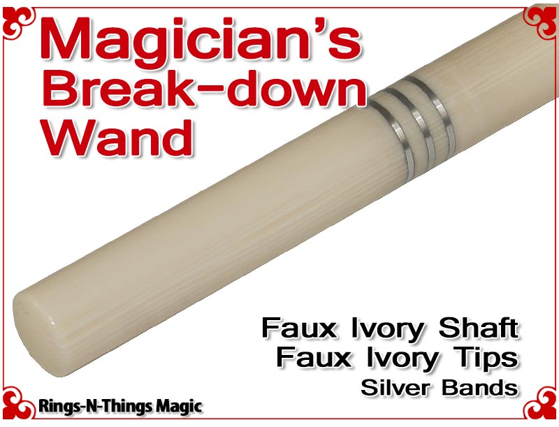 Magicians Break-Down Wand | Ivory & Ivory Tips