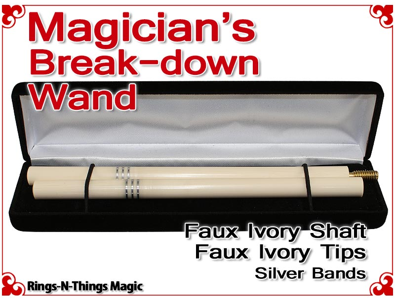 Magicians Break-Down Wand | Ivory & Ivory Tips